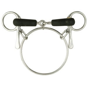 Half Spoon Snaffle Large Ring Rubber Mouth Ss 12.5cm 5.0" By Order