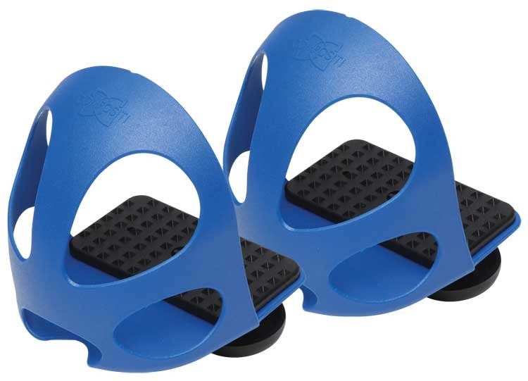 Toe Cage Stirrup Irons Pair Blue