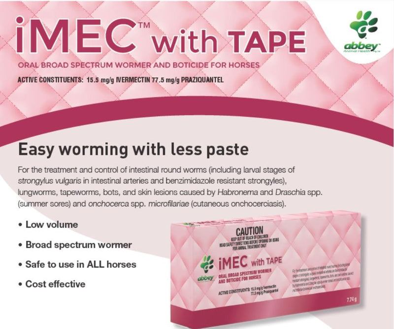 Abbey Labs Imec Wormer & Boticide & Tapeworm 7.74gm