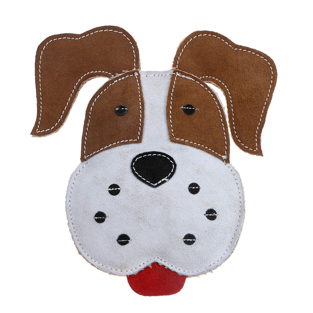 Country Tails Dog Toy Dog Face Brown & White
