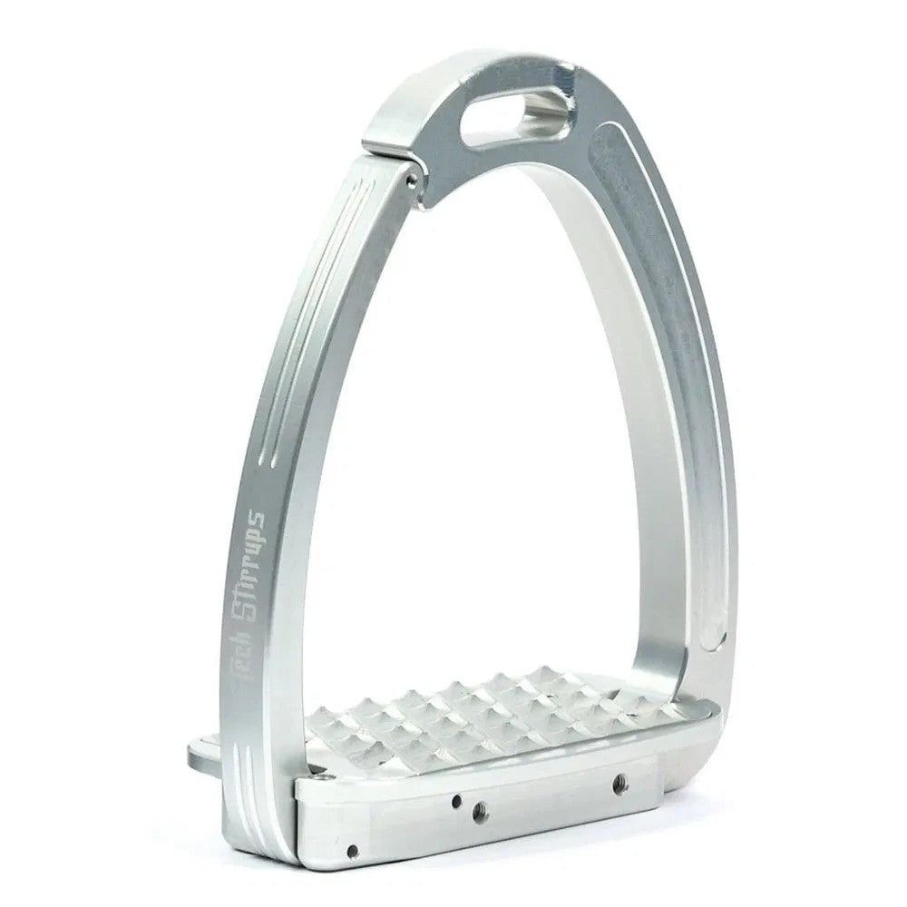 Tech Stirrup Irons Venice Sloped Evo Safety Stirrups Silver & Silver